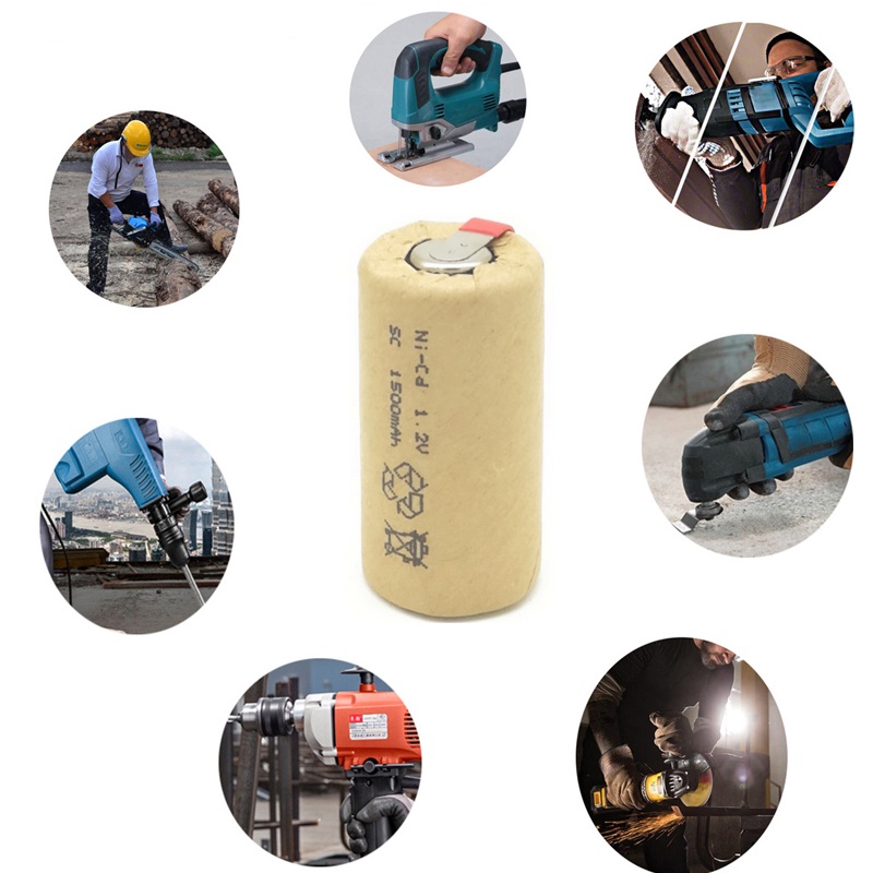 แบตเตอรี่ชาร์จNi-CD 1.2V SC1500mAh Sub C high power 10C rechargeable battery for Walkie talkie ...