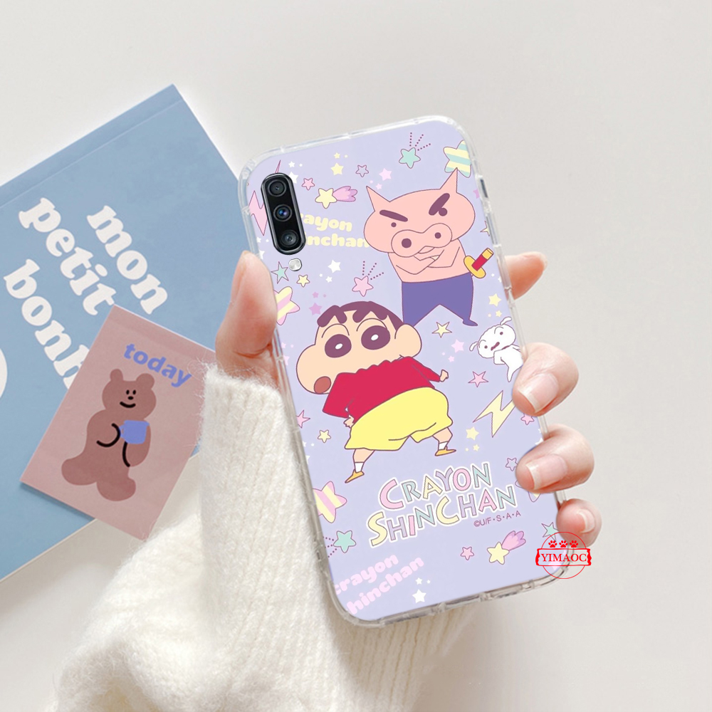เคสใส แบบนิ่ม ลายการ์ตูนชินจัง 92C สำหรับ Samsung A01 EU A10 A10S A11 ...