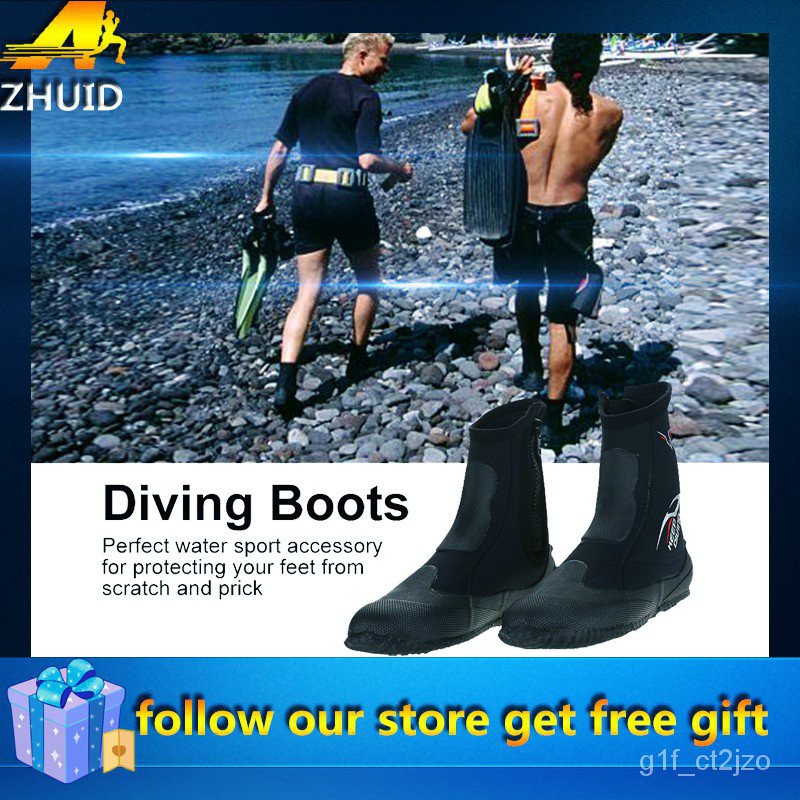Diving Neoprene Snorkeling 5mm Long Shoes Water KEEP DIVING Scuba 1 ...