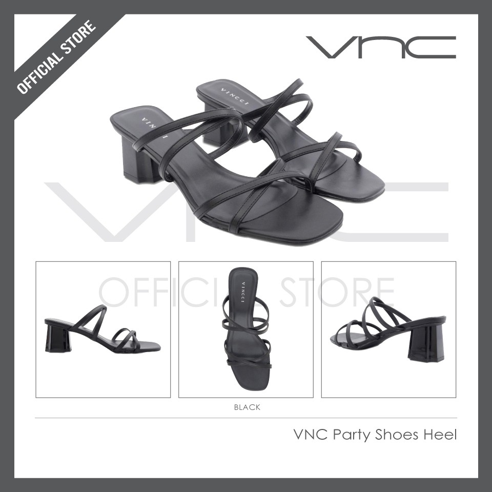 VNC Party Shoes รองเท้าส้นสูงสายไขว้ส้นบล็อก ...