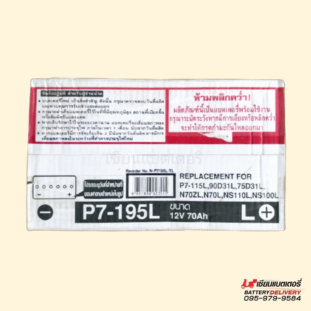 แบตเตอรี่รถยนต์ Panasonic รุ่น Strong Power P7-195L/R แบตกระบะ แบต ...