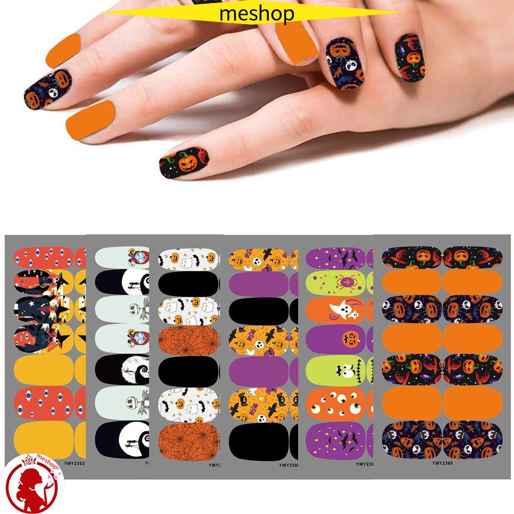 ME???? Fashion Nail Sticker Adhesive Nail Art Decals Halloween New DIY ...