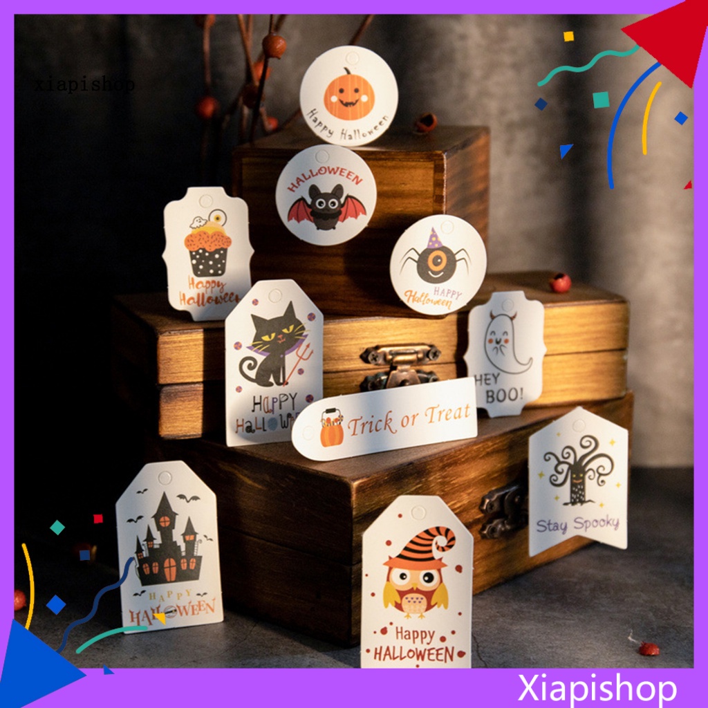 XPS Versatile Gift Tags Halloween Pattern Hanging Labels Various Style ...