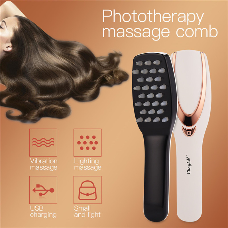 Phototherapy Hair Regrowth Brush Therapy Scalp Massage Comb for Hair ...