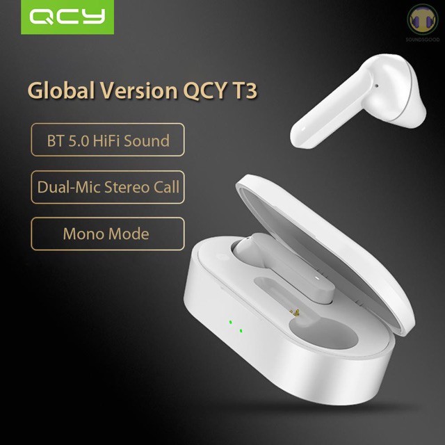 QCY T3 หูฟังบลูทูธ True Wireless เสียงดี Bluetooth 5.0 Bluetooth Streo ...