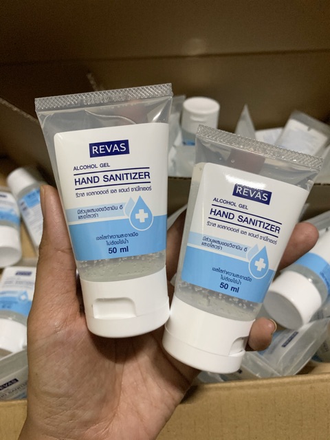 (ยกลัง 72 หลอด) แอลกอฮอล์เจลล้างมือ Revas 50 ml - gippysuki - ThaiPick