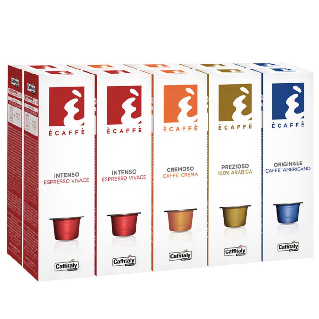Ecaffe 100 Variety Coffee Capsules (Caffitaly System Capsule Coffee Machine) MADE IN ITALY 2vbj ...