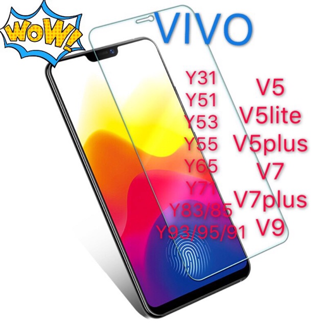 ฟิล์มกระจก ใส vivo y53 Y55 Y71 Y83/85 V7 V7plus V9 V11 V11i Y93 V5 V5plus V5lite V15 V15pro ...