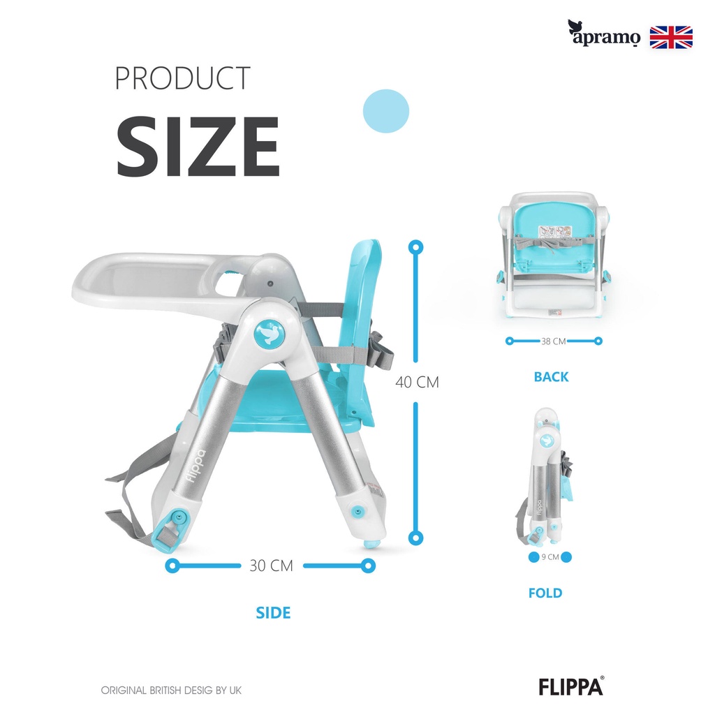 พร้อมส่ง Apramo รุ่น Flippa เก้าอี้ทานข้าวเด็กแบบพกพา 3in1 จากอังกฤษ ...