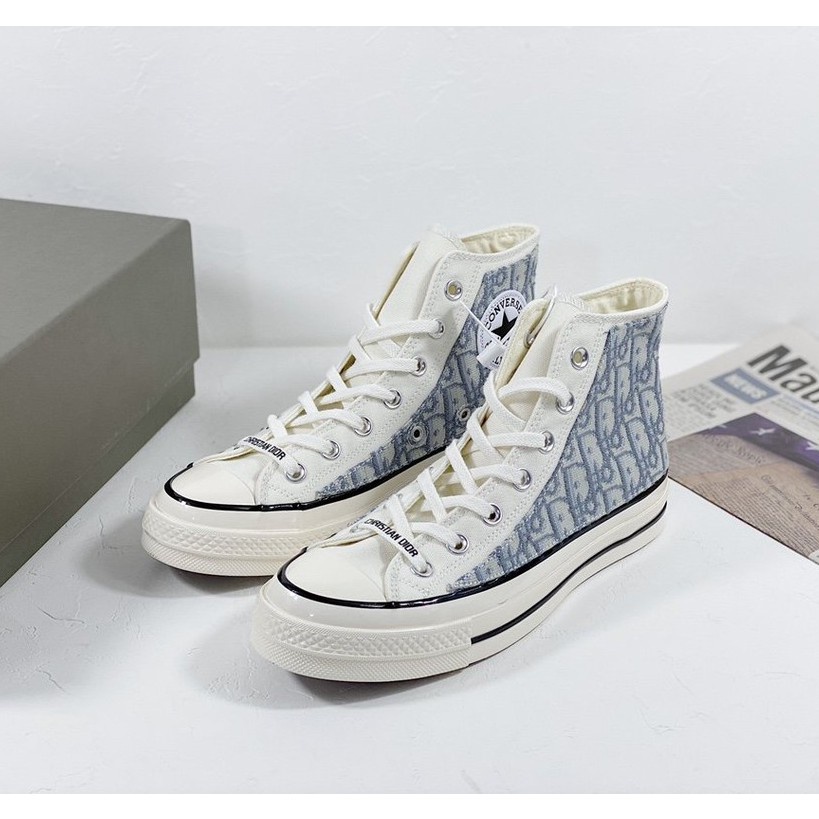 Dior X Converse 1970S รองเท้าใหม่จานผู้ชายและผู้หญิงแฟชั่นรองเท้ากีฬา ...