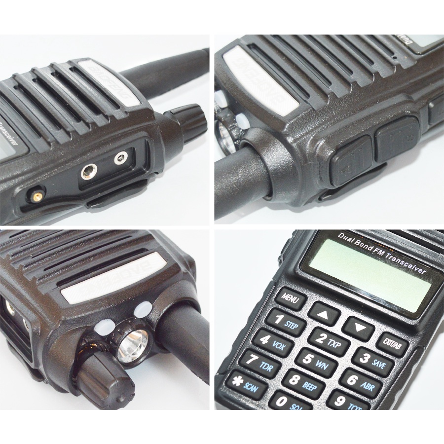 Real 8W Portable Radio Walkie Talkie Baofeng UV 82 Dual PTT Two way Radio Vhf Uhf Amateur Radio ...