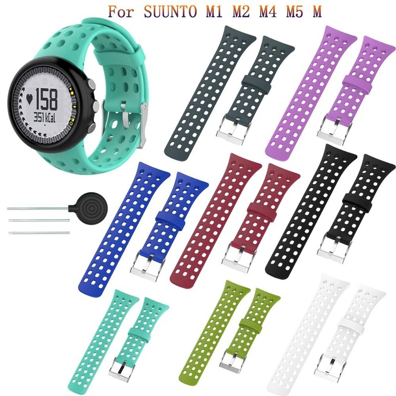 สายนาฬิกาข้อมือซิลิโคนสําหรับ Suunto Quest M1 M2 M4 M5 M - jaharliidtl.th - ThaiPick