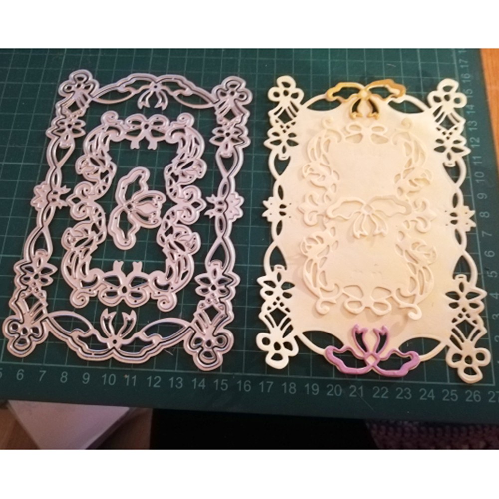 DM_Lace Frame Metal Cutting Dies DIY Scrapbooking Emboss Paper Cards ...