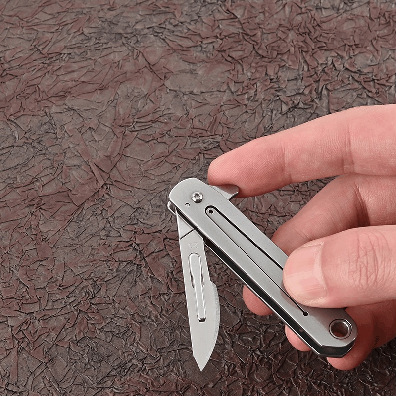 มีดพับStainless Steel Quick-opening Folding Knife Utility Knife Mini ...