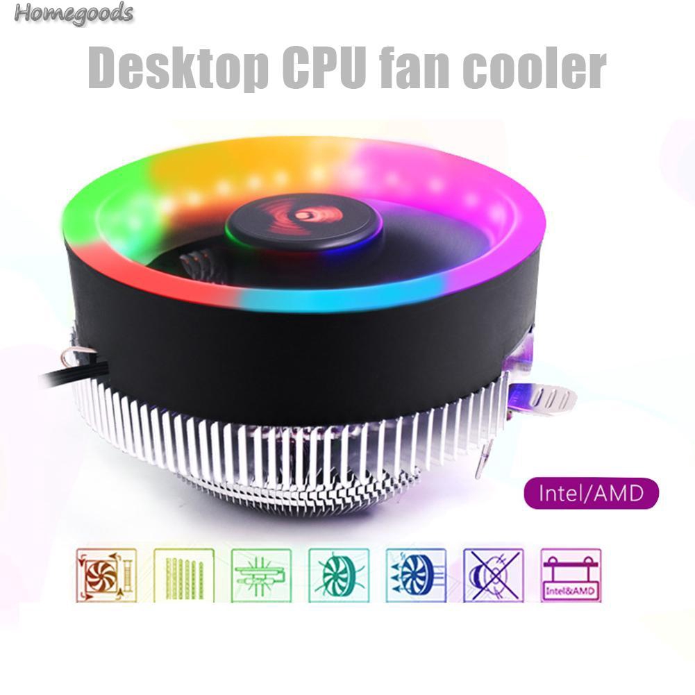 Practical COOLMOON Q2 RGB LED CPU Computer PC Chassis CPU Fan Heat Sink ...