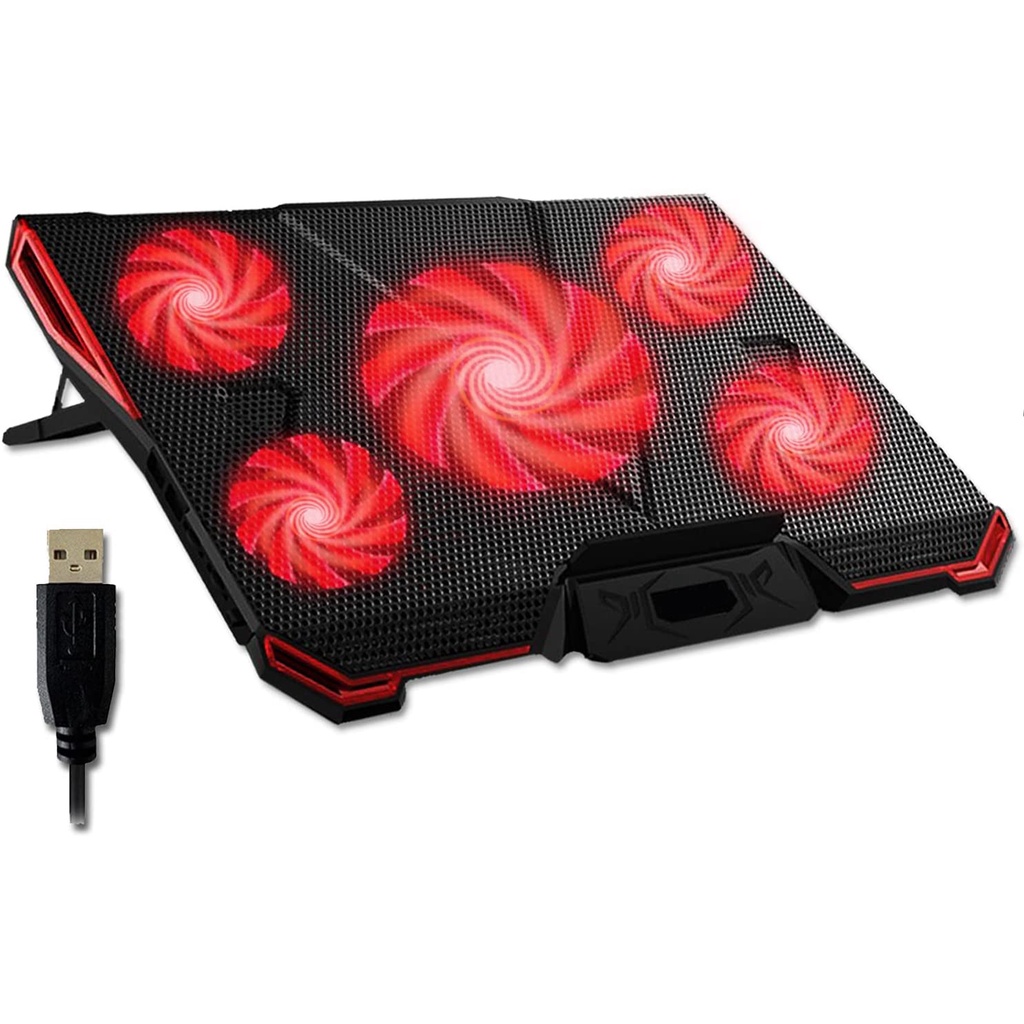 Laptop Cooling Stand with Two USB Ports Notebook Cooler With 5 Cooling ...