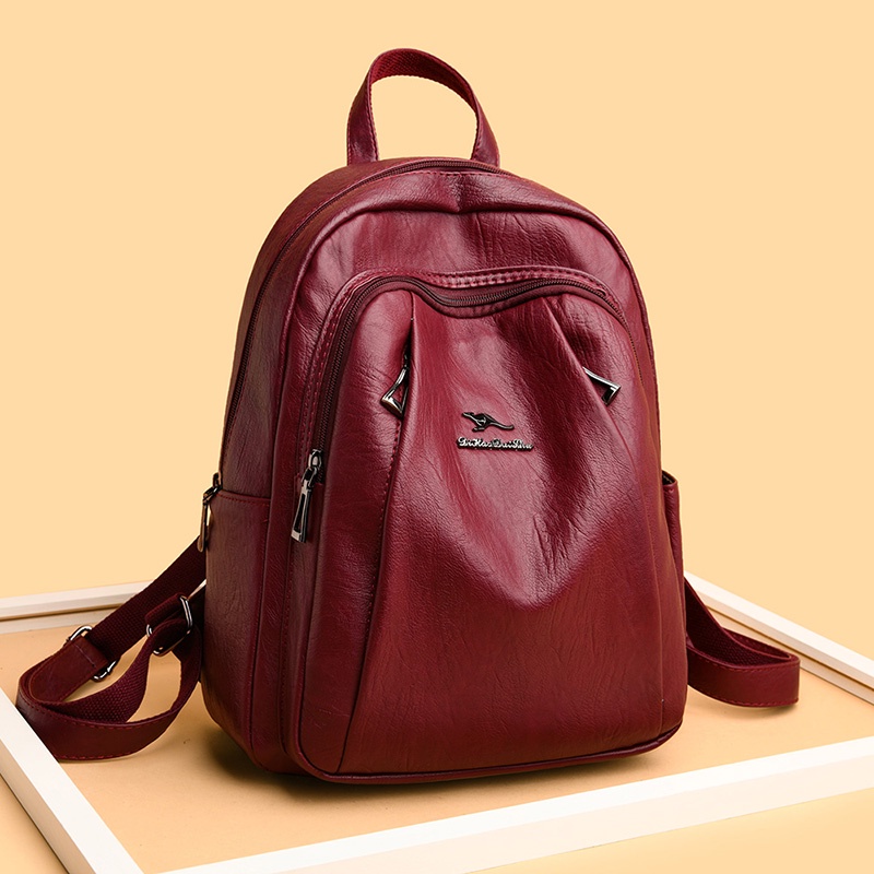 New2022 Women Genuine Leather Backpacks High Quality Femme Ladies ...