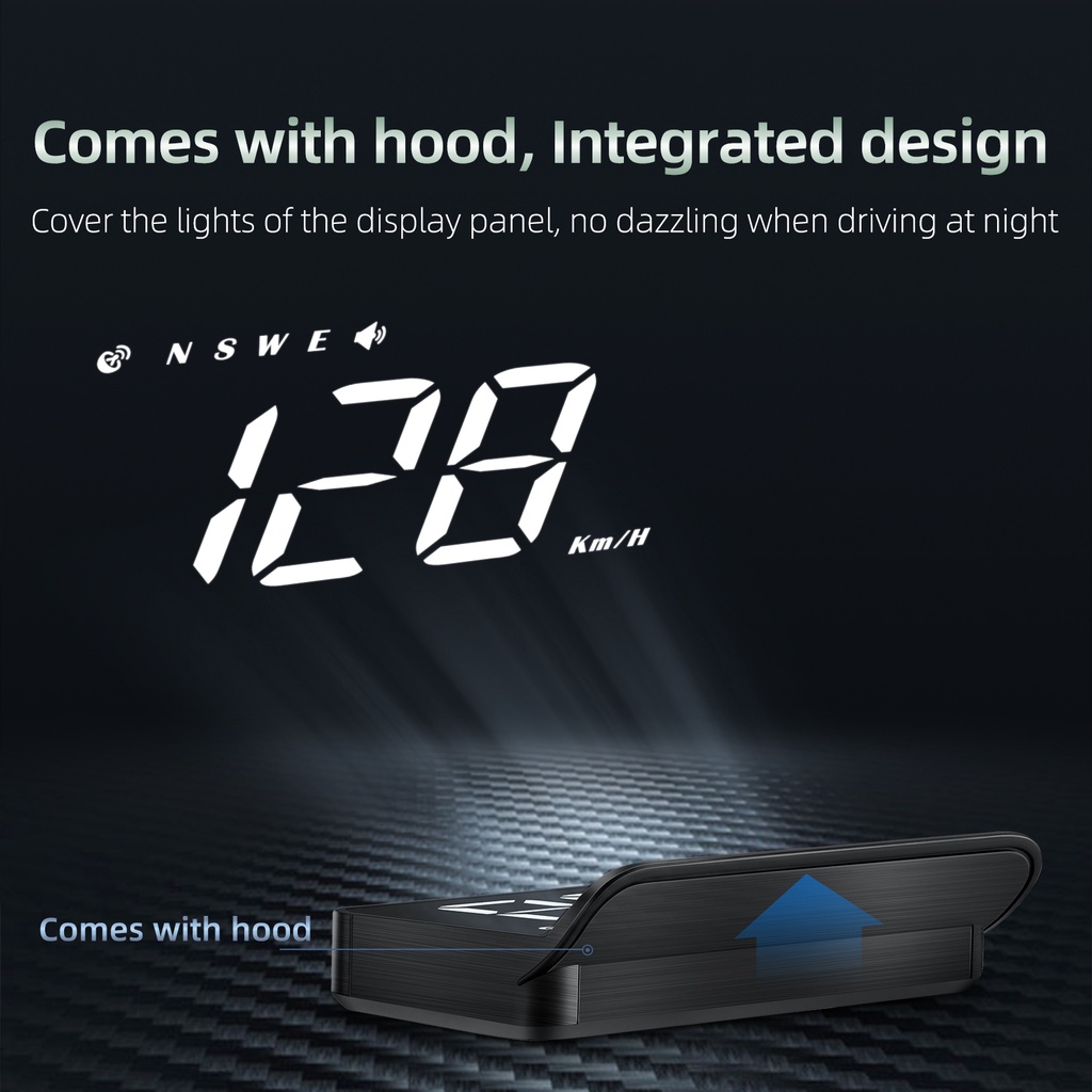 Car HUD GPS Gauge Head up Display Speedometer 3D Reflection Speed ...
