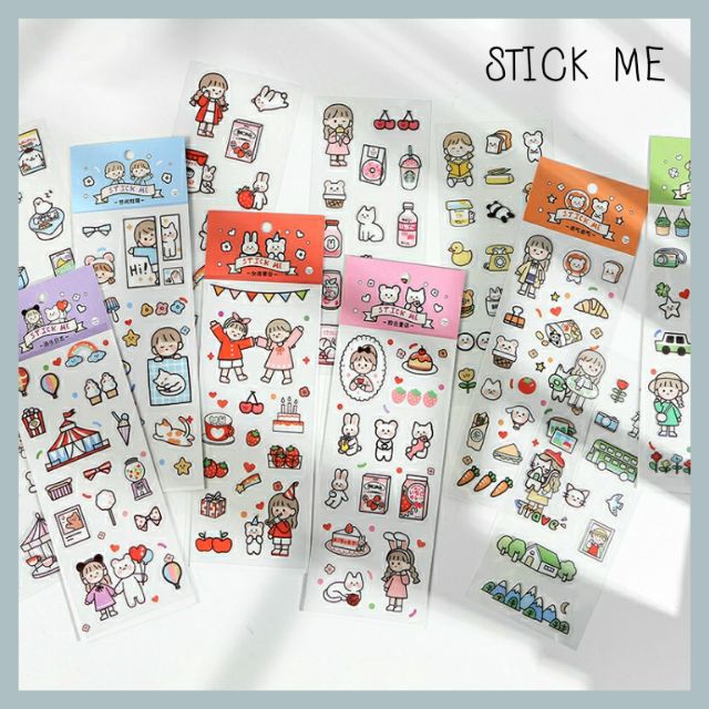 Stick Me สติ๊ดเกอร์ PVC 2 แผ่น ไดคัท | Shopee Thailand