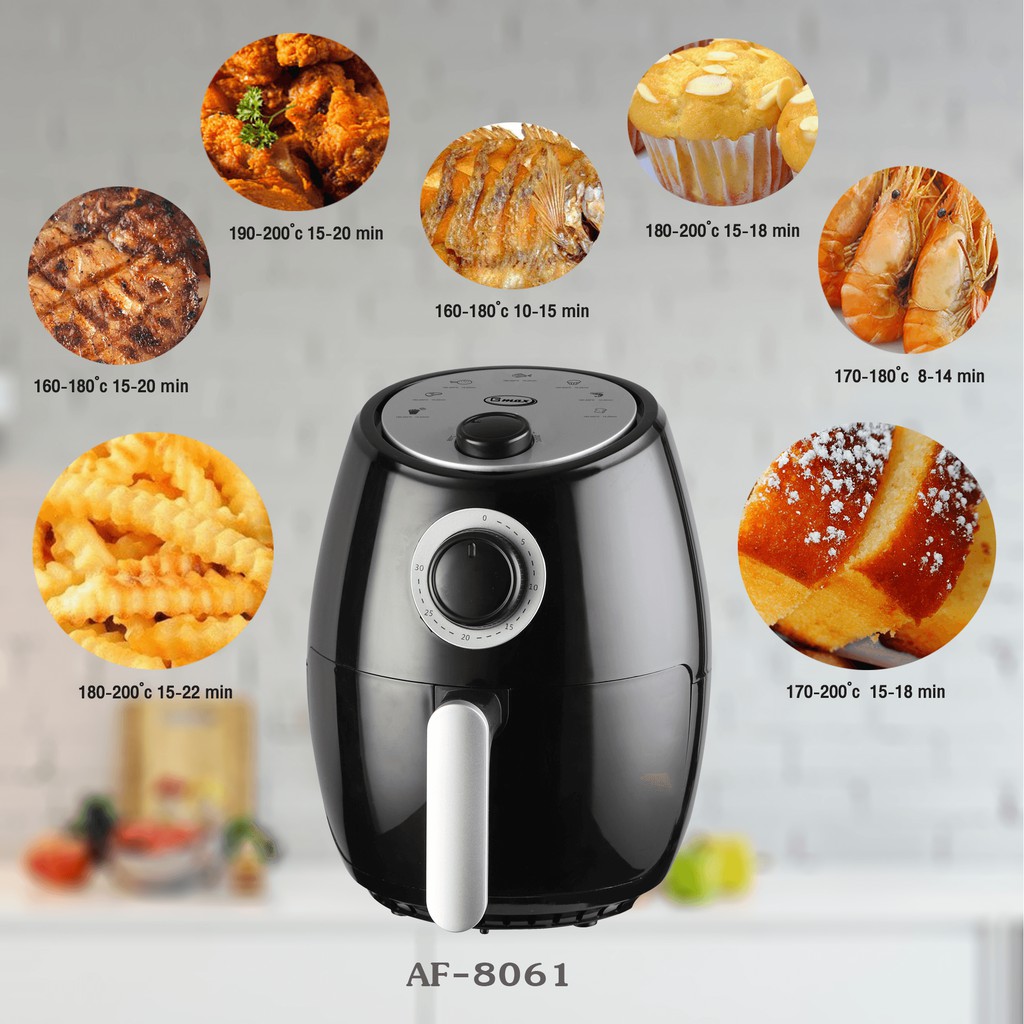 Gmax หม้อทอดไร้น้ำมันรุ่น AF-8061ขนาด2ลิตร พร้อมเตาแม่เหล็กไฟฟ้ารุ่น IC-C12หน้าจอทัชสกรีน ซื้อ1 ...