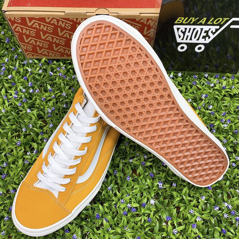 Vans Style 36 Old Skool Mustard Yellow Earthy Yellow White Line Suede ...
