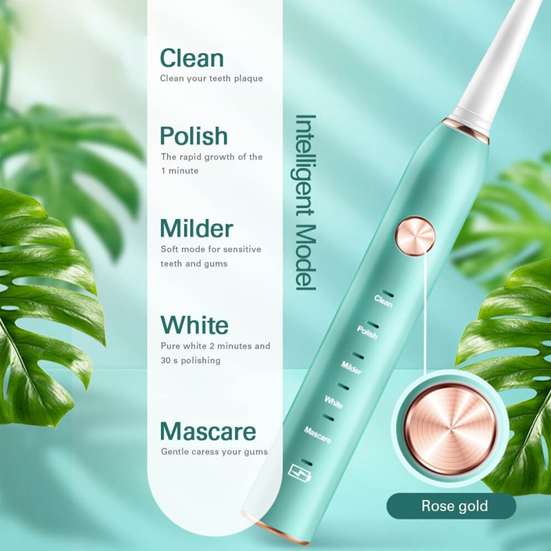 Electric Toothbrush Rechargeable Automatic Bush Waterproof Dental Brush ...