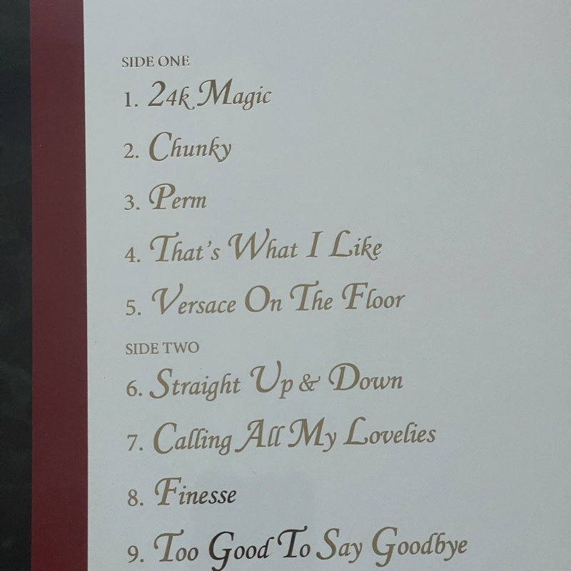 แผ่นเสียง Bruno mars XXIVK Magic Limited Edition GOLD Vinyl LP Album ...