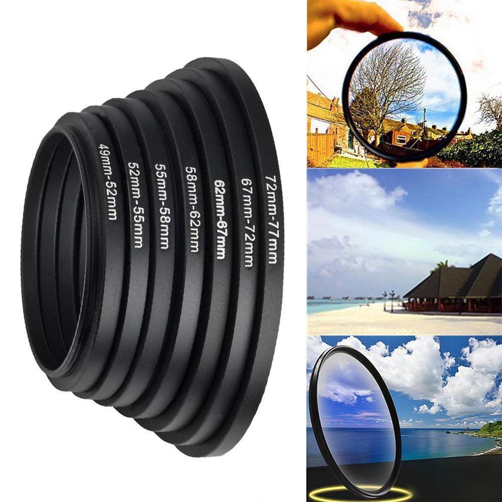 30 pics 43 46 55 58 62 67 72 77 82mm Camera Lens Filter Adapter Ring ...