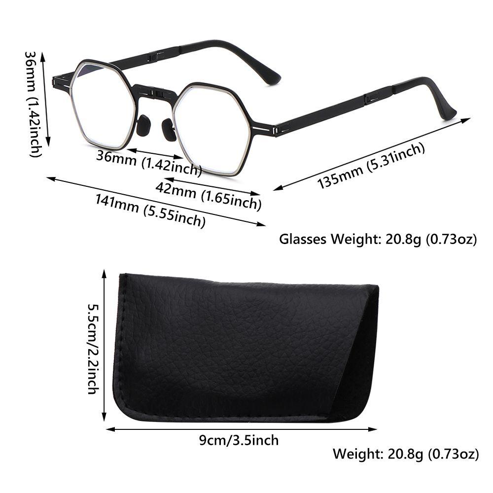 HS High-Quality Reading Glasses with Case for Men Women Foldable Blue ...