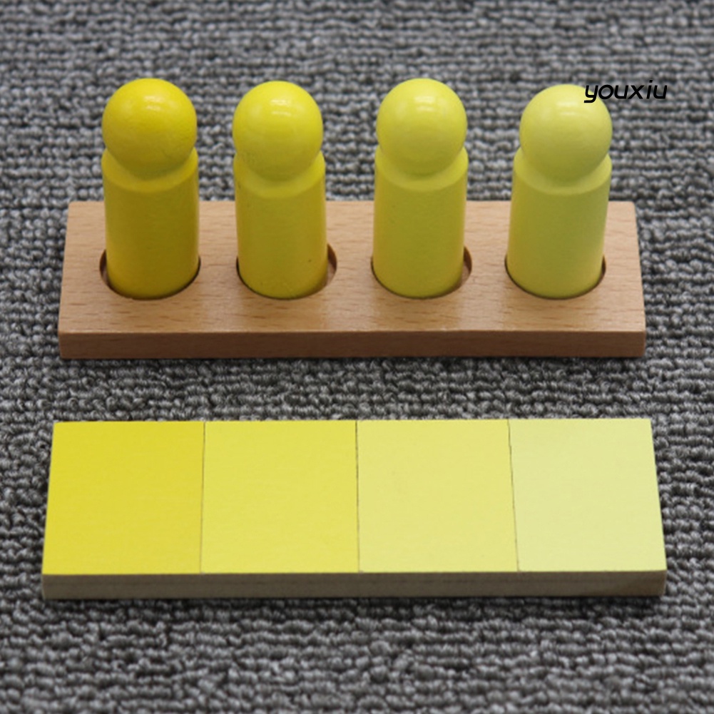 YX-PU Montessori Building Blocks Color Matching Puzzle Game Kids Early ...