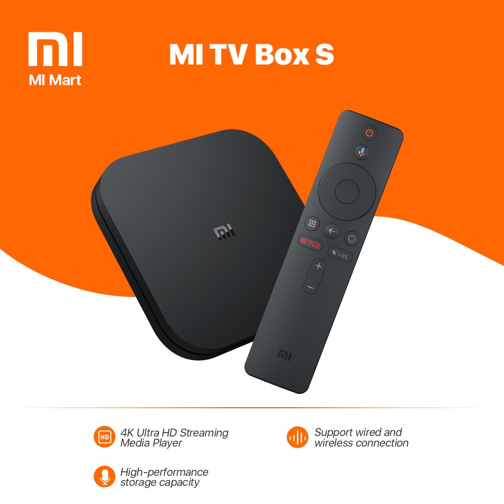 Xiaomi Mi Box S Global Version 4K Ultra HD เครื่องเล่นมีเดียสตรีมมิ่ง ...