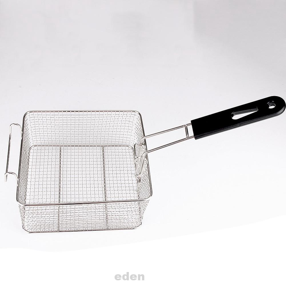 Fry Basket Stainless Steel Square Plastic Handle Fryer Detachable ...