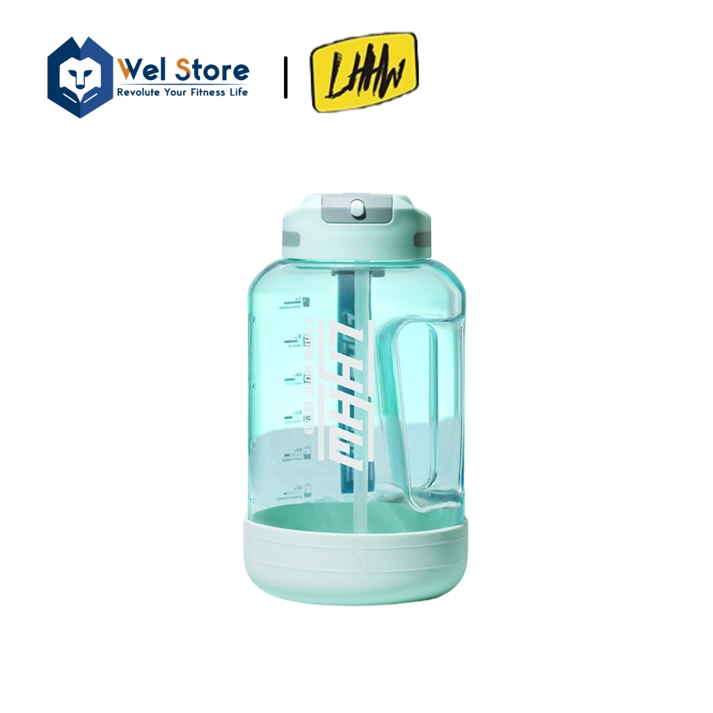 โค้ด 11WELSTR ลด 80.- WelStore LHHW ขวดน้ำพกพาขนาดใหญ่ 1500ml และ 2200 ml ขวดน้ำพลาสติก สำหรับ ...
