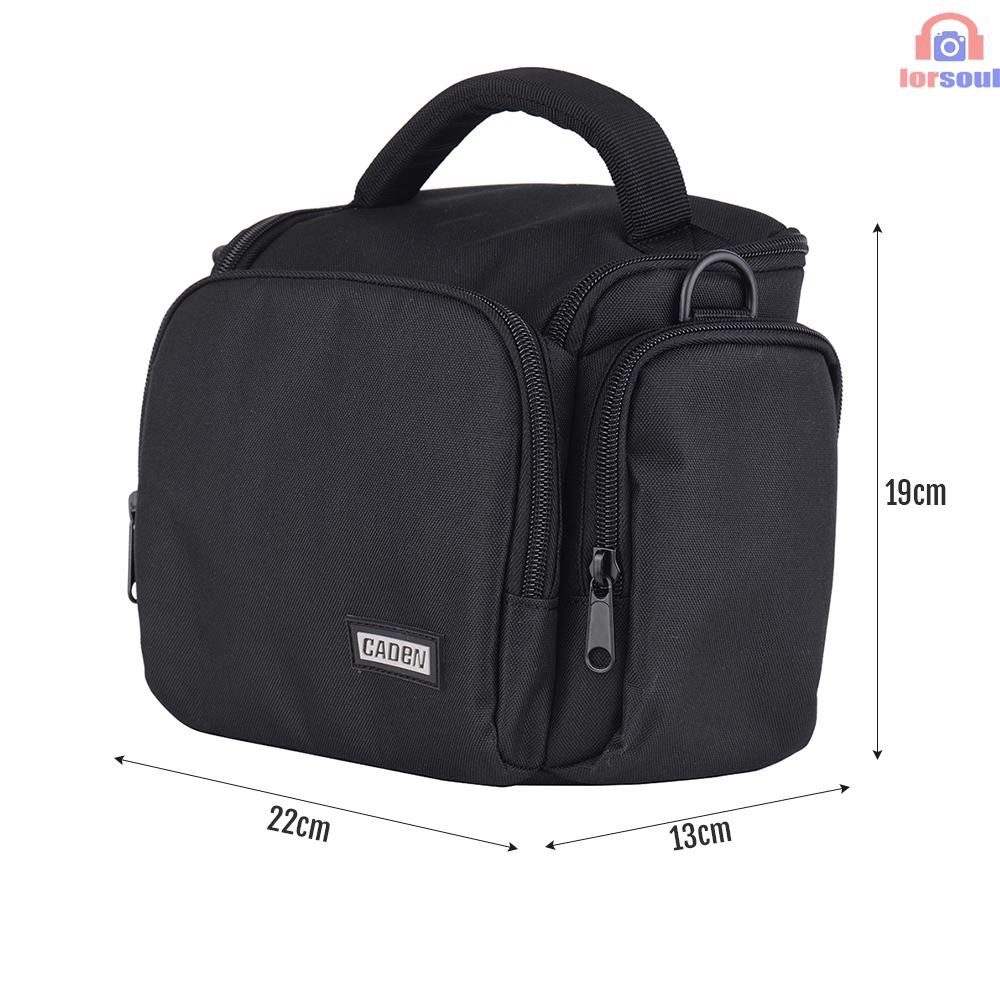 CADEN Padded Camera Bag Zippered Design Shockproof Black for Nikon ...