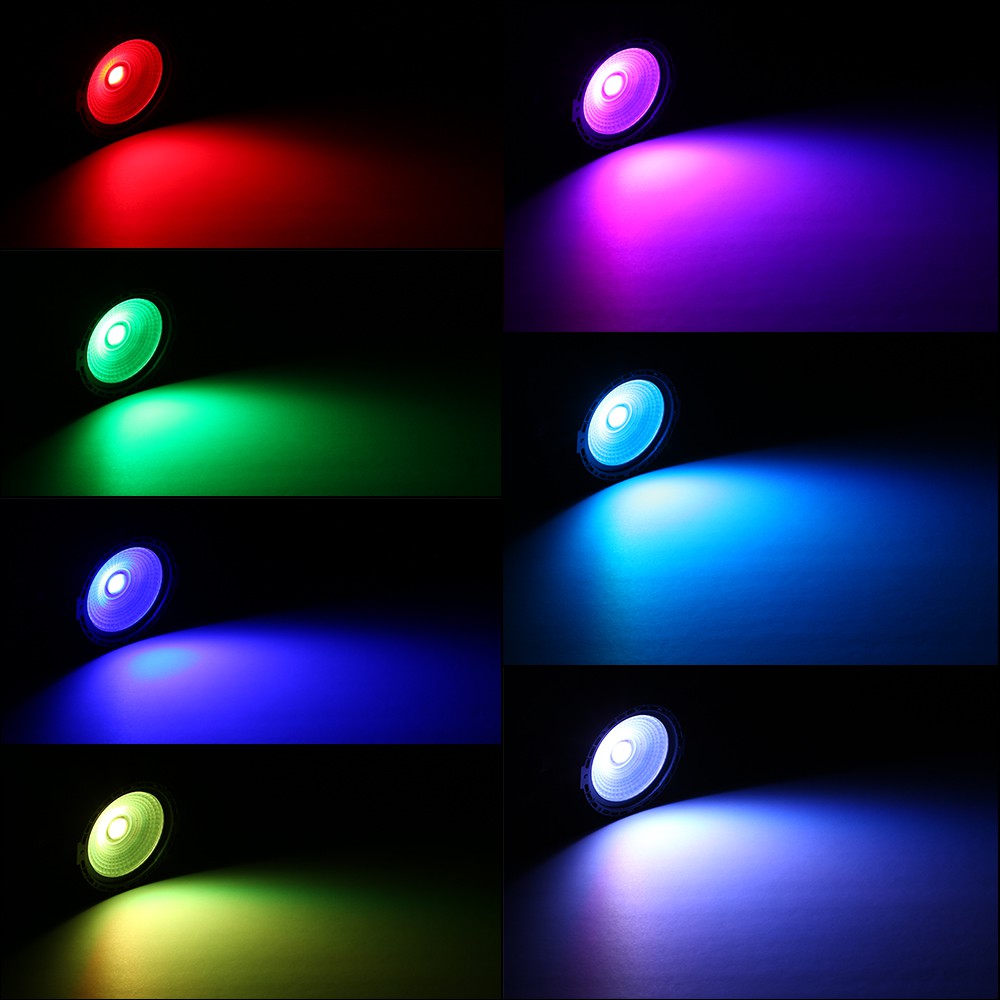 โคมไฟ 10 w rgb uv cob led par lights รีโมทควบคุมแบบไร้สายสําหรับตกแต่ง ...