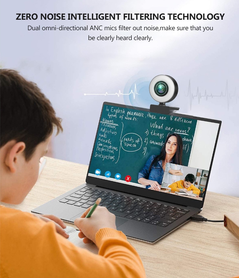 New Store SaleFull HD 4K Webcam 2K Web Camera Auto Focus with ...