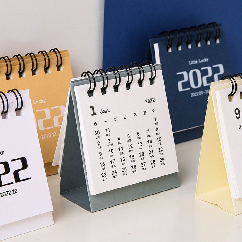 2022 Creative Portable Mini Desk Calendar / Student Note-taking Desktop ...