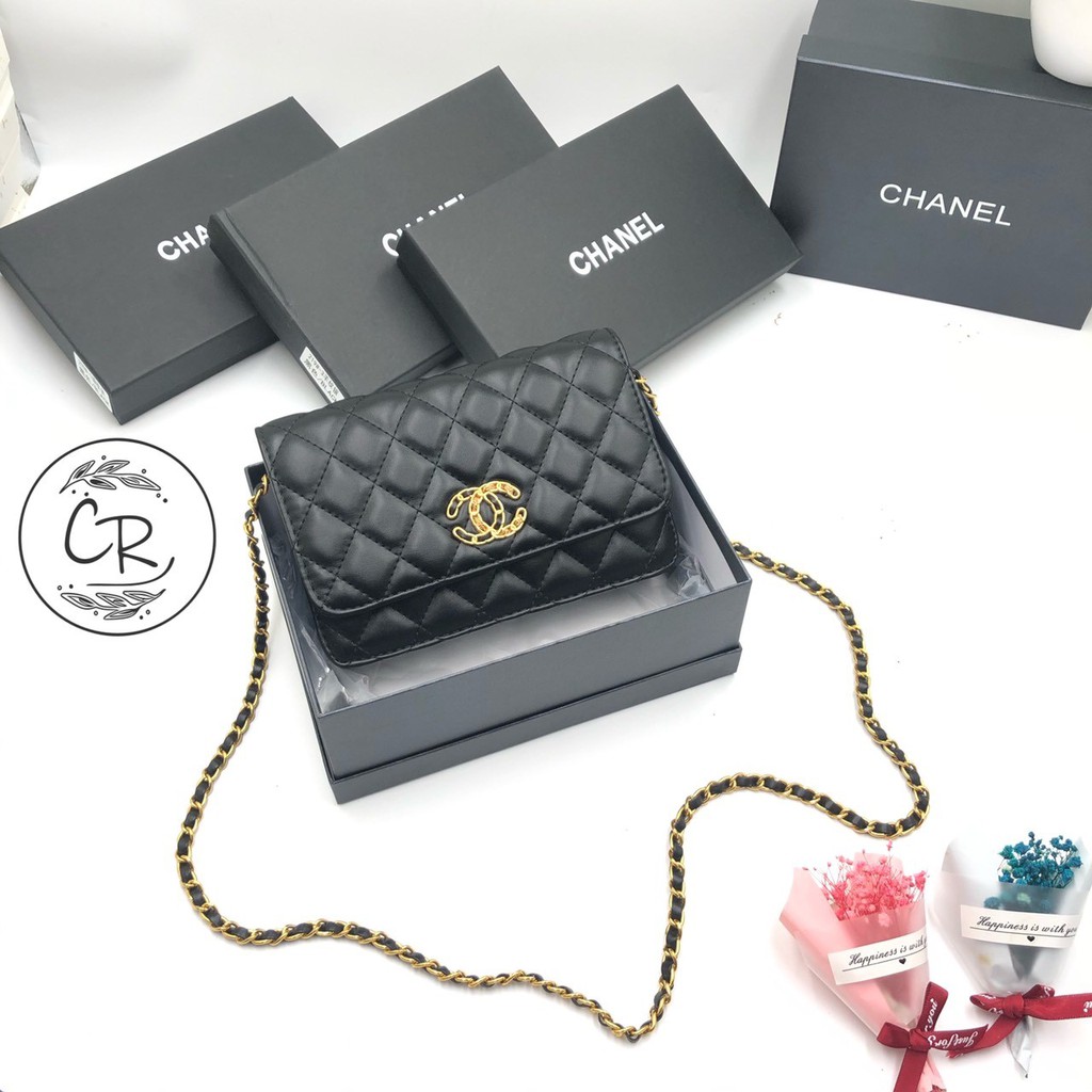 （HB-276) กระเป๋า จิ๋ว สะพายข้าง ผ้าแคนวาส สายโซ่ ใบเล็กน่ารัก ...