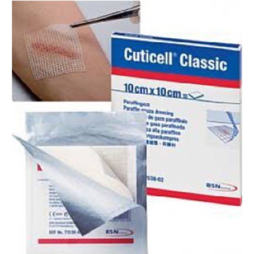 Cuticell®C (CHLORHEXIDINE GRAS DRESSING) แผ่นแปะกันแผลติด ขายเป็นกล่อง ...