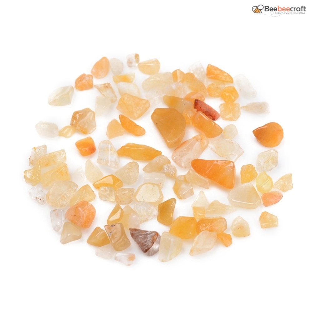 BeeBeecraft 500g Natural Yellow Aventurine Chips Beads No HoleUndrilled ...
