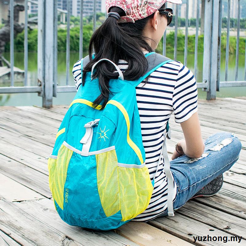 Ultra-thin backpack women s outdoor travel foldable skin bag ...