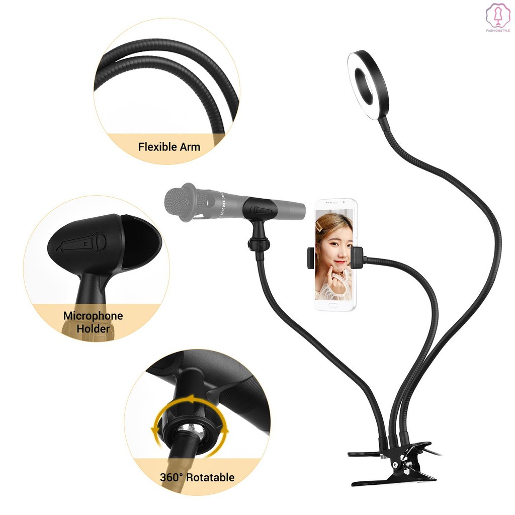 Andoer 3.5 Inch Clip-On Mini USB Ring Light Fill-in Lamp 3 Lighting ...