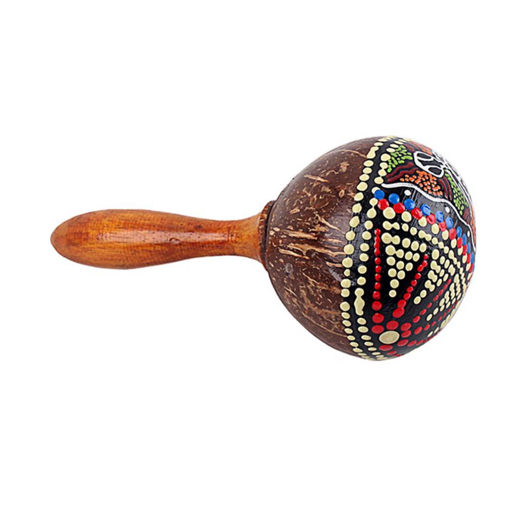 50 Hot Sale Coconut Shell Sand Hammer Shaker Hand Rattle Percussion ...