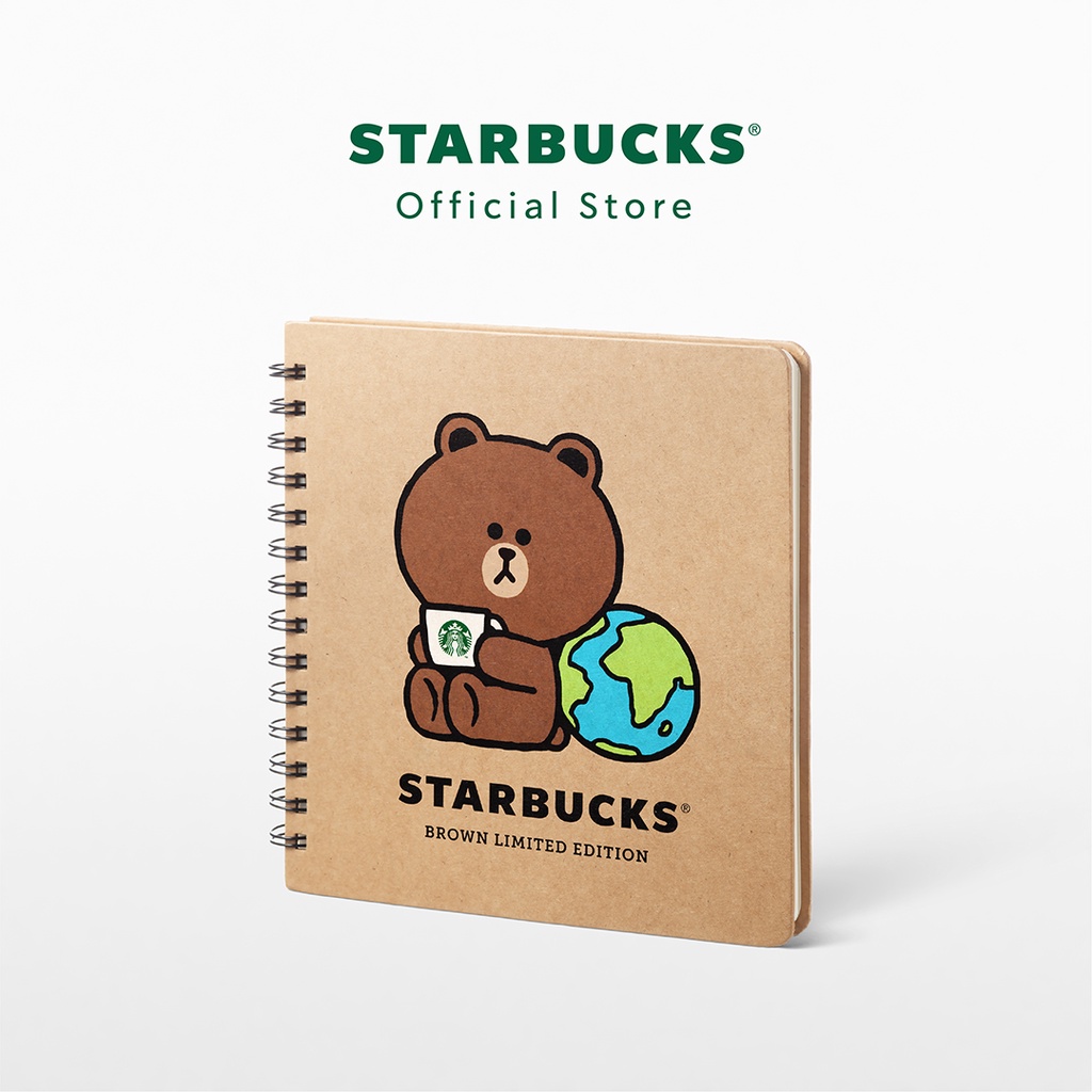 Starbucks LINE Friends Brown Earth Day Notebook สมุดโน๊ตบุ๊คสตาร์บัคส์ ...