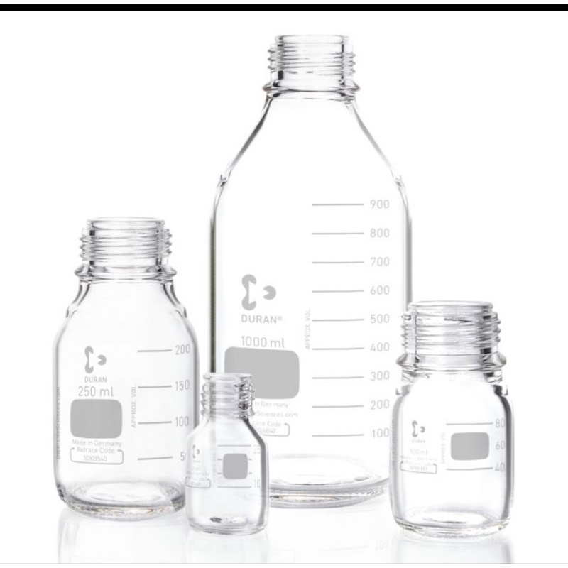 DURAN Original Laboratory Bottle clearขวดแล็บ ขวดแก้วทดลอง ขวดแก้วใส่ ...