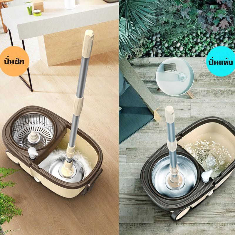 ☼ELF Spin Mop ถังถูพื้น พร้อมผ้า 2 ผืน + ขวดปั้ม ไม้ถูพื้น หมุนได้ 360 องศา มีทั้งหมด 3 รุ่น ไม้ ...