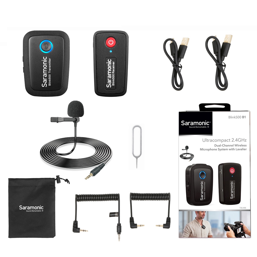 BSaramonic Blink500 Professional Condenser Wireless Lavalier Microphone ...