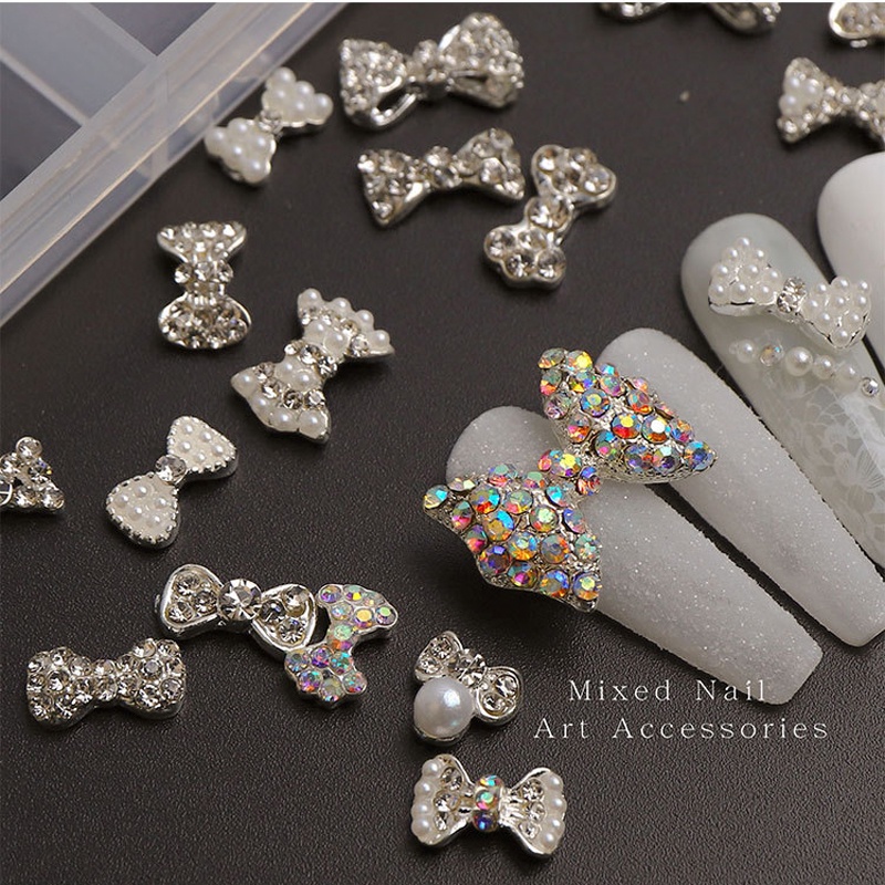Mix Style Metal Crystal Nail Diamond Stone Strass Rhinestones Charms ...