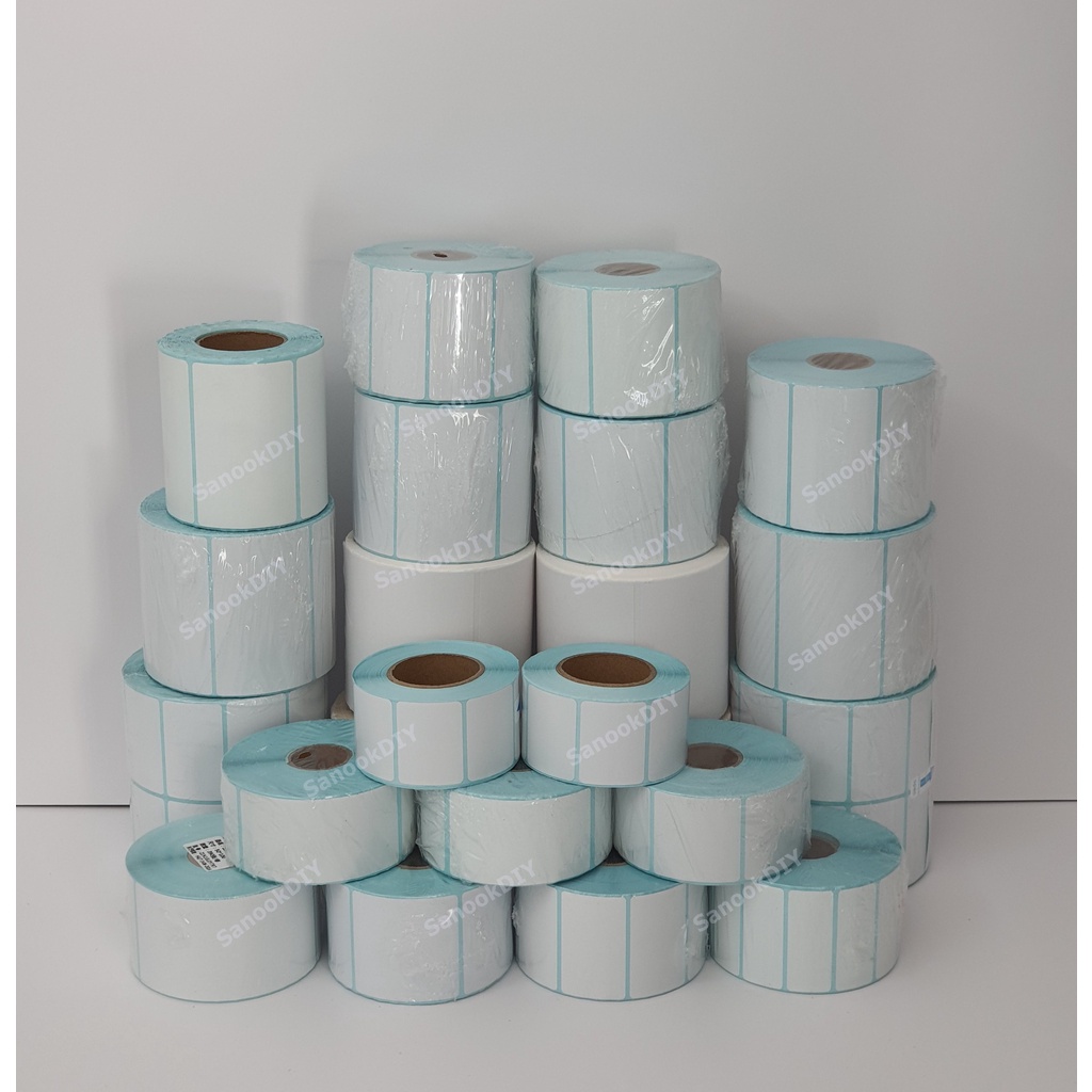 กว้าง 4cm. - 8cm. สติ๊กเกอร์ความร้อน (ไม่ต้องใช้หมึก) Direct Thermal ...