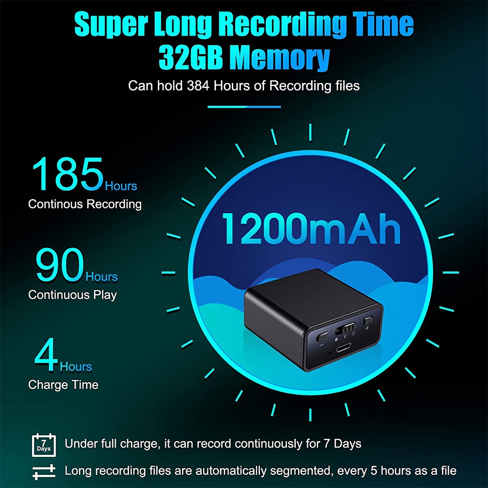 บันทึกเสียงQ65 Mini Voice Recorder Rectangle Dictahone M3 layer Audio ...